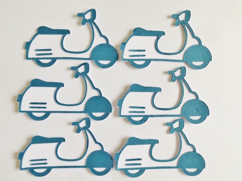 Scooters Papercraft Embellishments Mopeds Bikes Scrapbooking Ephemera ...