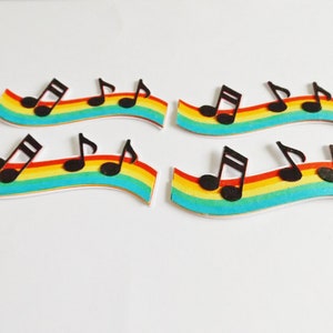 Musical Notes Rainbows Papercraft Embellishments Music Scrapbooking ...