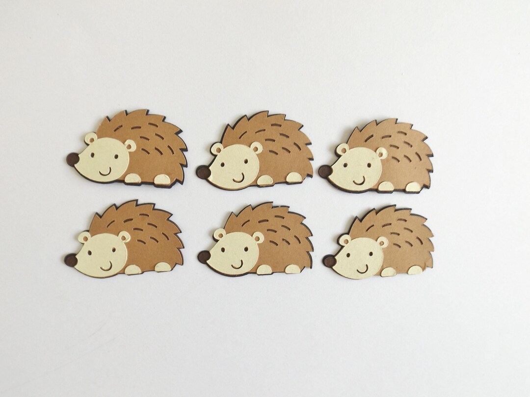 Hedgehogs Papercraft Embellishments Woodland Card Toppers Forest ...