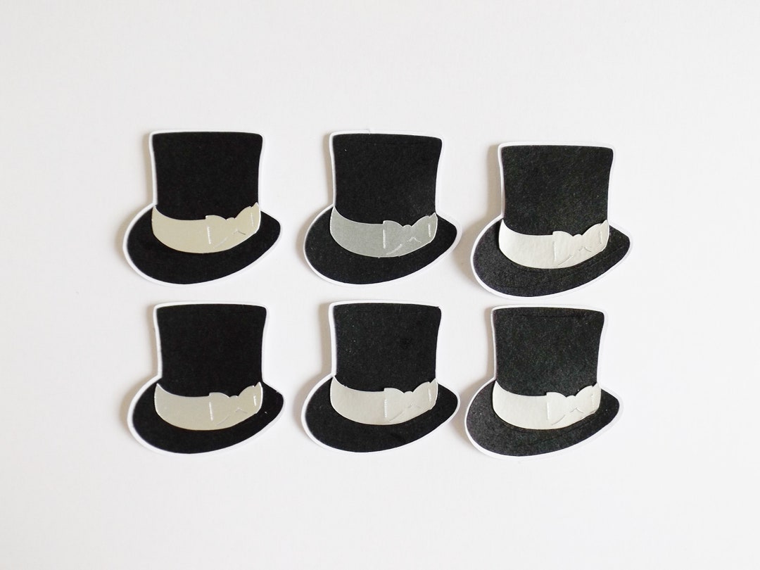 Top Hats Papercraft Embellishments Occassions Scrapbooking Wedding ...