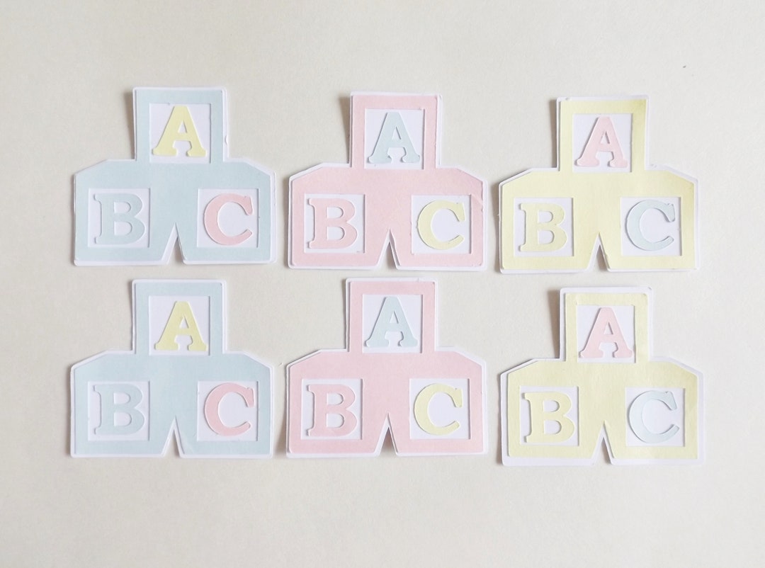Building Blocks Papercraft Embellishments Baby Toys Scrapbooking ...