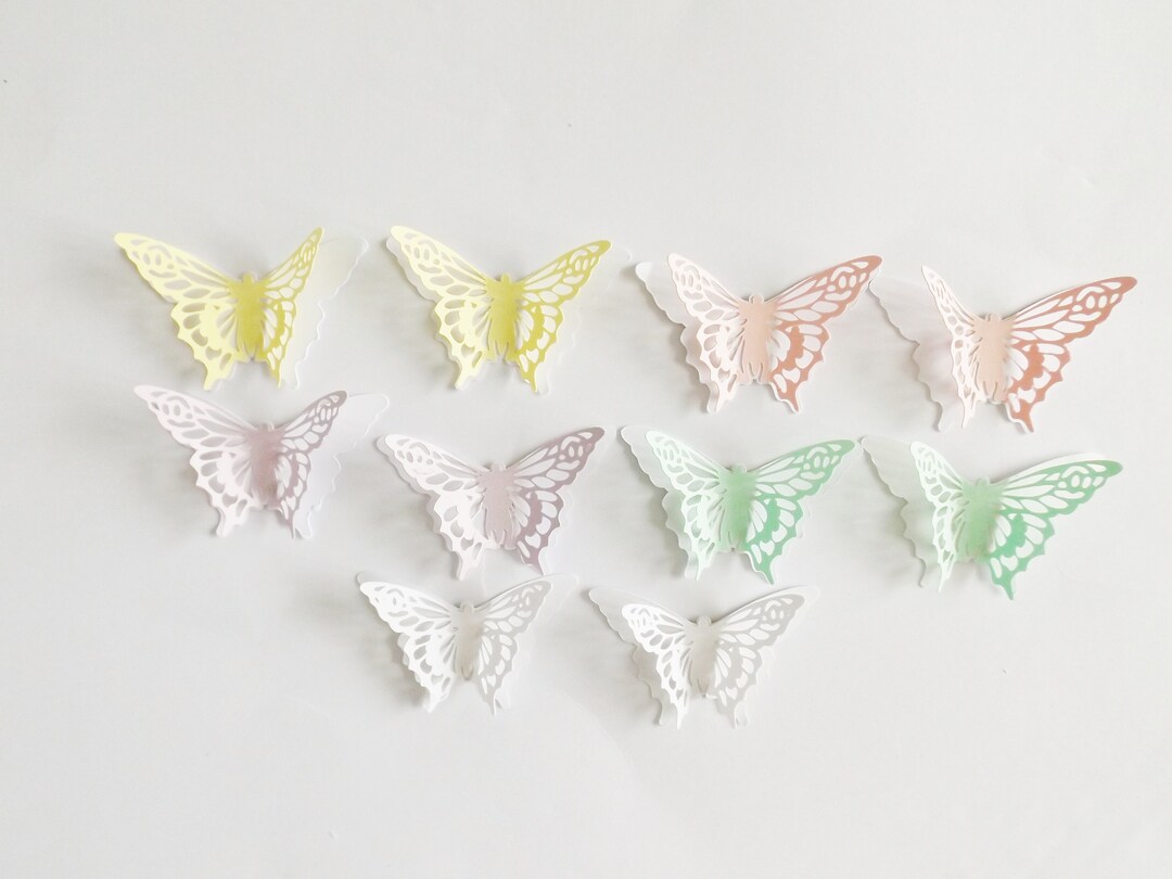 Butterfly Papercraft Embellishments Scrapbooking Ephemera Elegant ...
