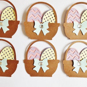 Easter Eggs Baskets Papercraft Embellishments Spring Scrapbooking ...