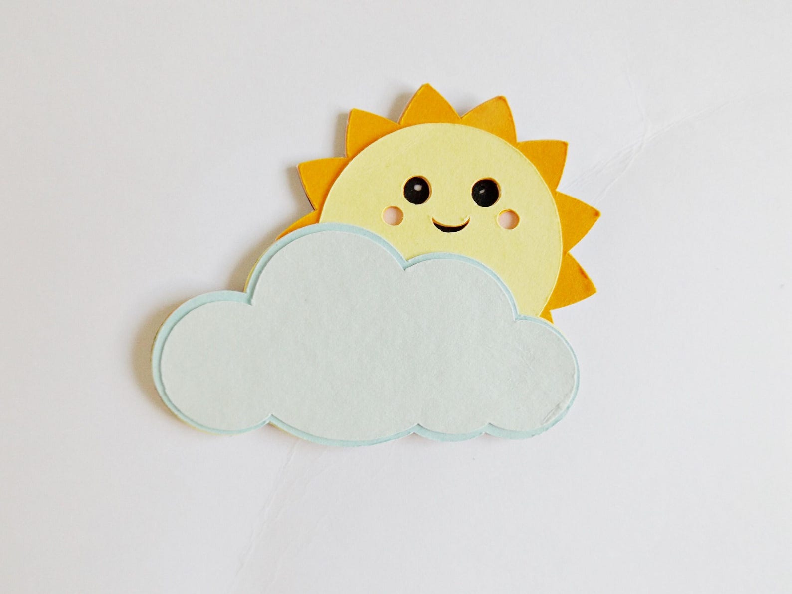 Clouds Suns Papercraft Embellishments Handmade Holiday Weather ...