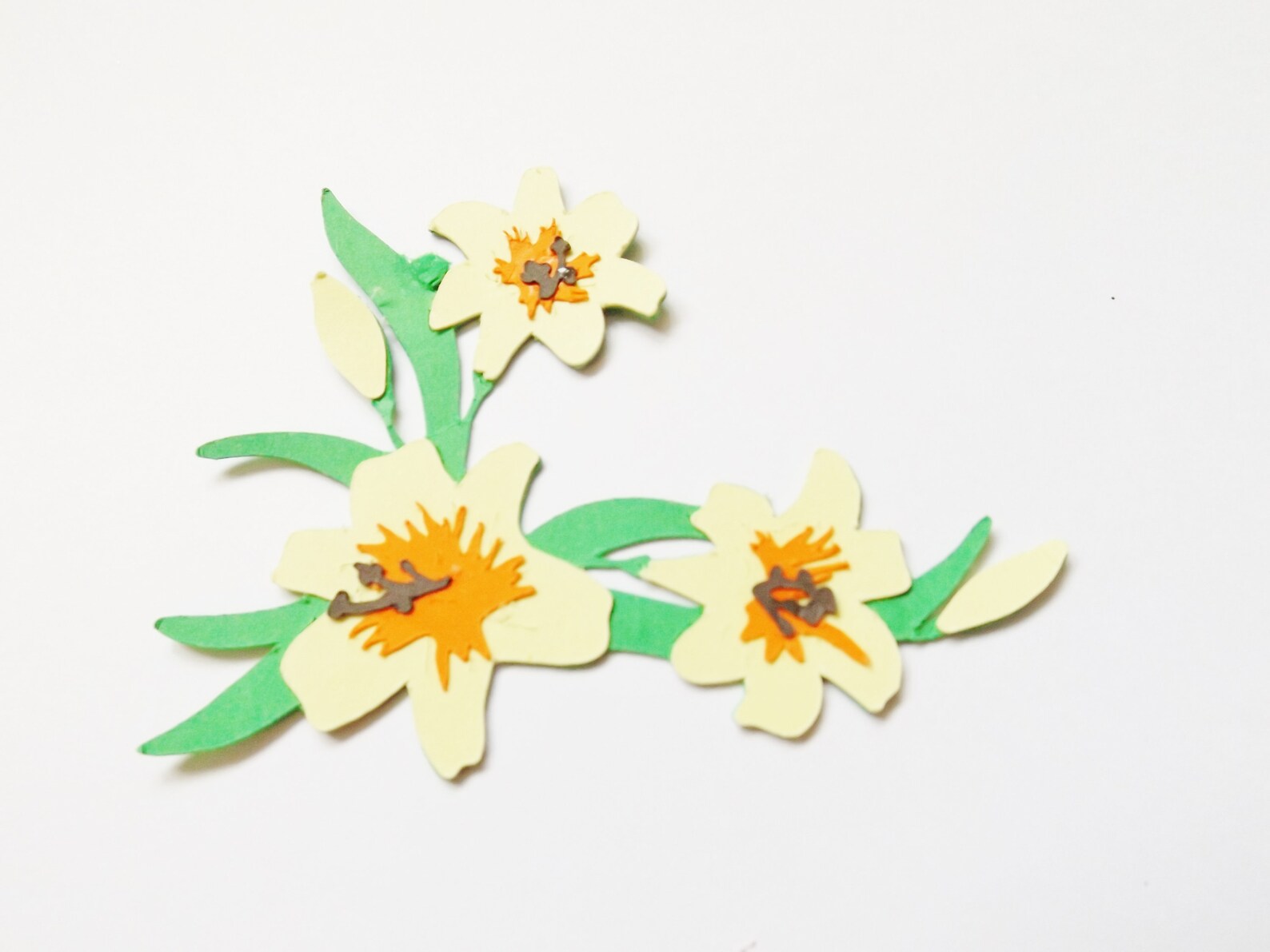 Yellow Flowers Papercraft Embellishments Scrapbooking Floral | Etsy