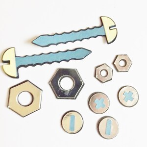 DIY Tools Papercraft Embellishments Nuts Bolts Scrapbooking Ephemera ...