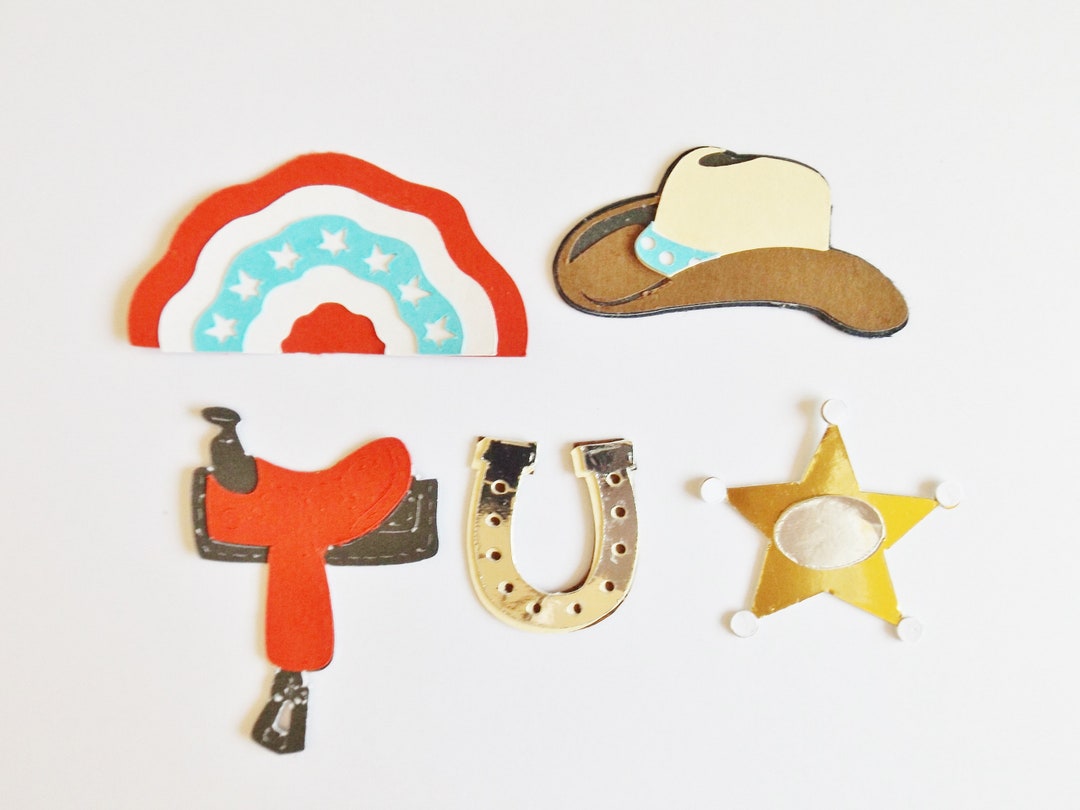 Cowboys Papercraft Embellishments Horse Riding Scrapbooking Ephemera ...