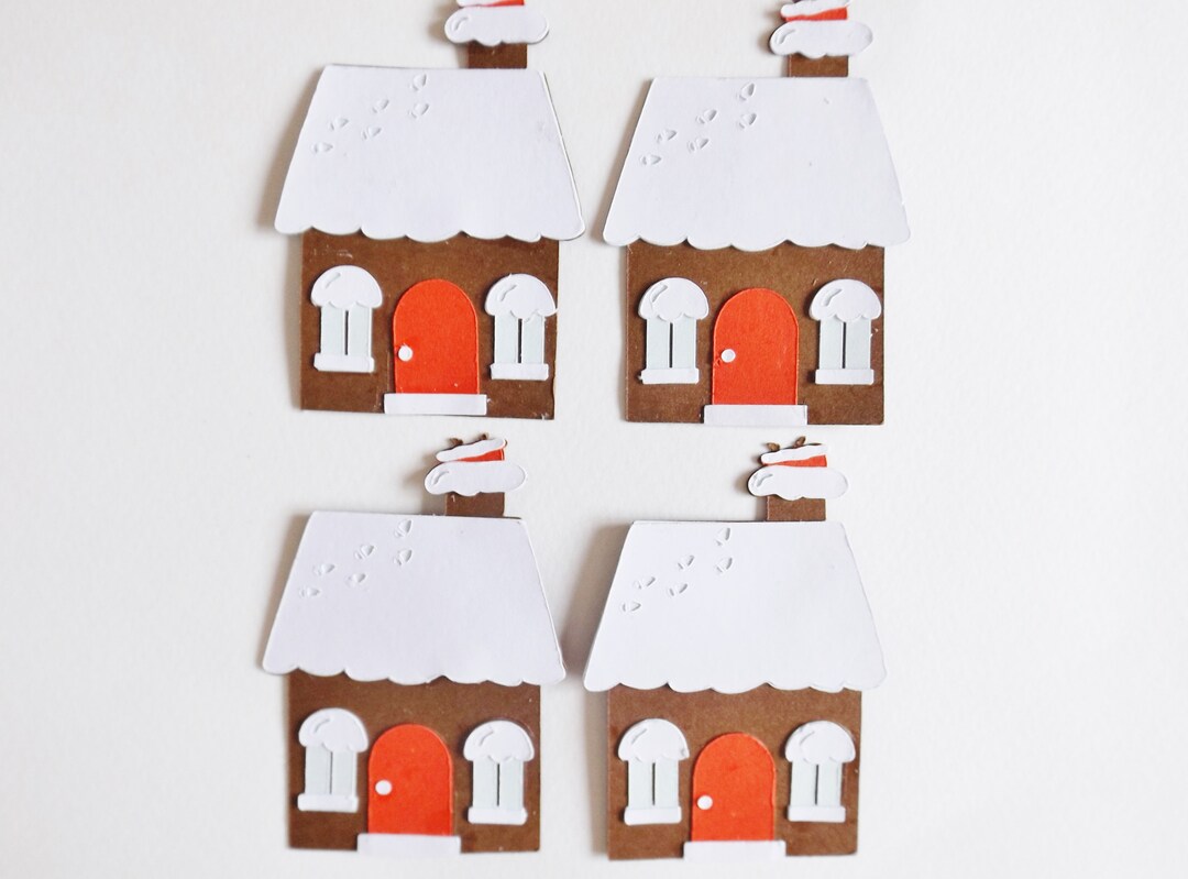 Winter Snow House Holiday Papercraft Embellishments Christmas ...