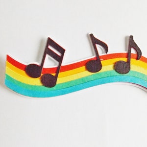 Musical Notes Rainbows Papercraft Embellishments Music Scrapbooking ...