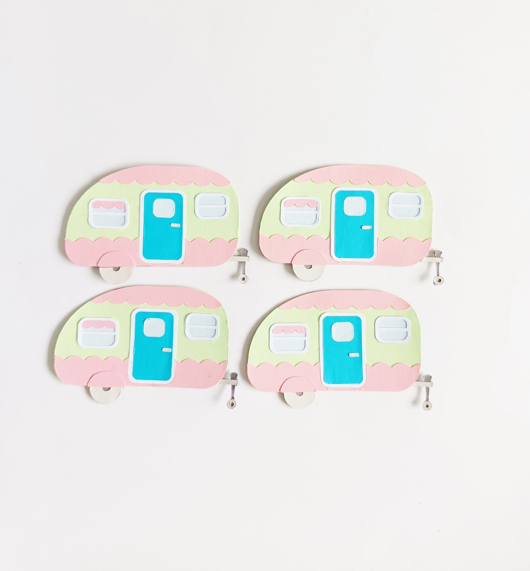 Caravans Papercraft Embellishments Camping Scrapbooking Shapes Camper ...