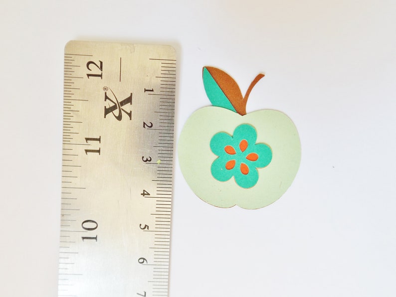 Apples Papercraft Embellishments Handmade Teachers Apples Scrapbooking ...