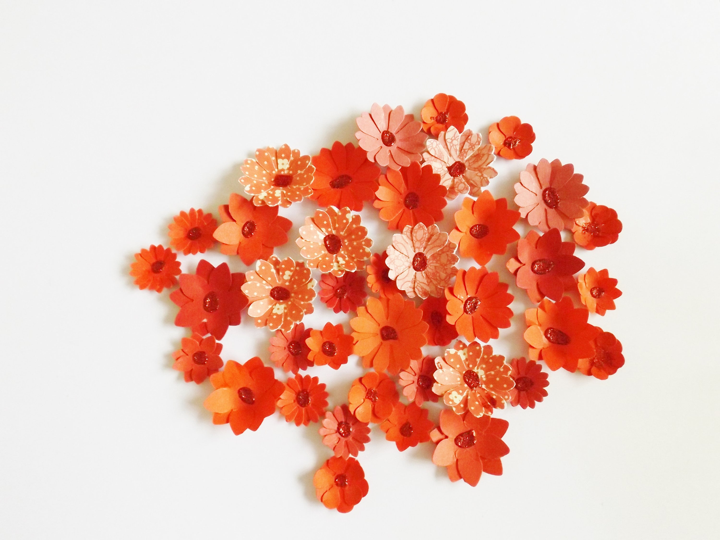 Mixed Flowers Papercraft Embellishments Scrapbooking Card - Etsy