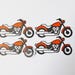 Motorcycle Silhouette Papercraft Embellishments Handmade Biker ...