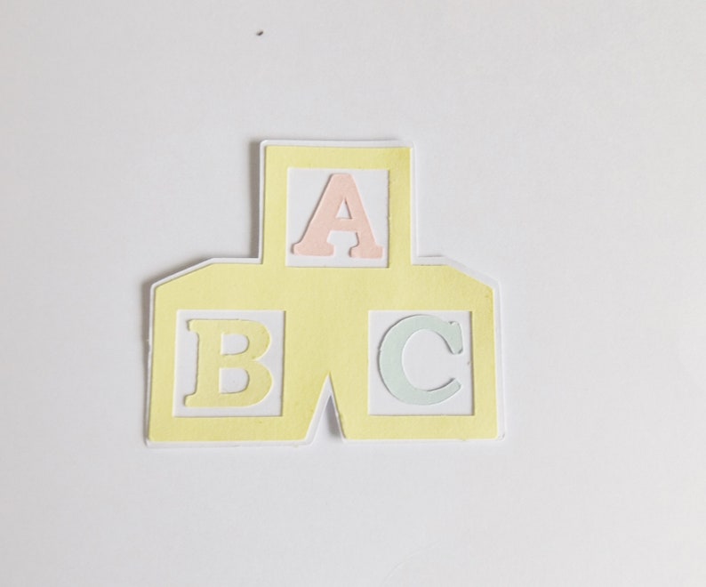 Building Blocks Papercraft Embellishments Baby Toys Scrapbooking ...