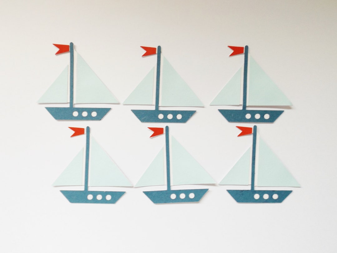 Sailing Yachts Nautical Papercraft Embellishments Sailboats ...
