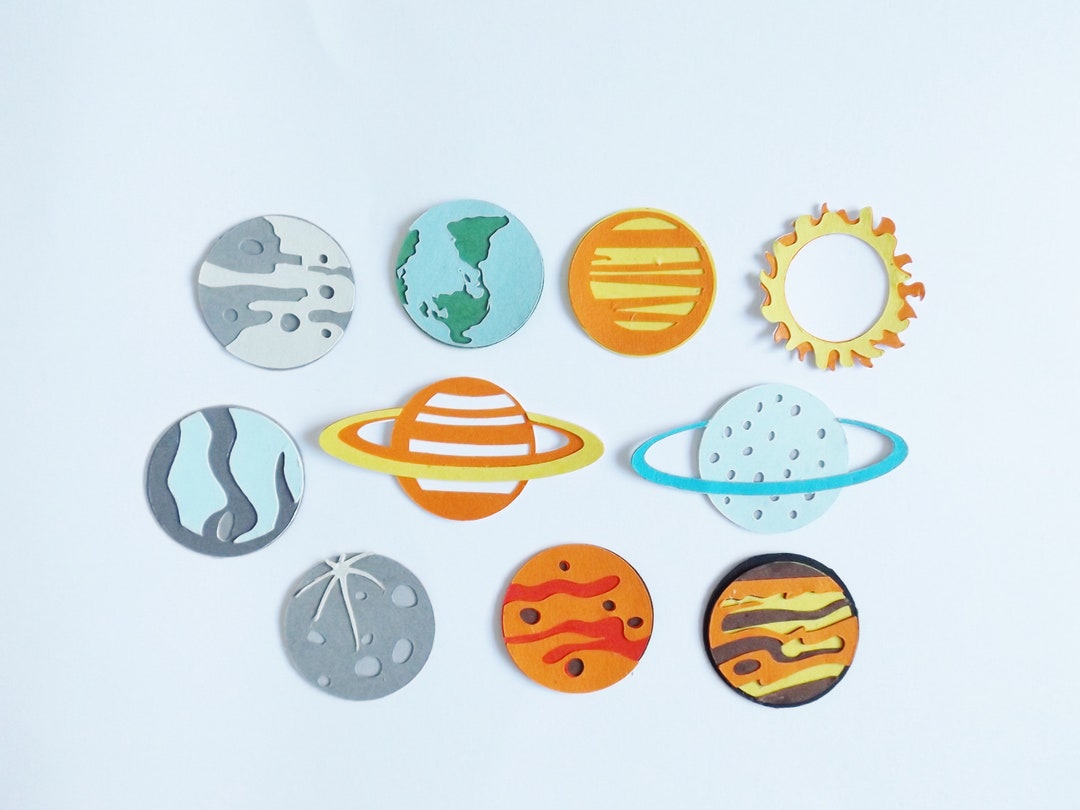 Planets Outer Space Papercraft Embellishments Die Cut Solar System ...