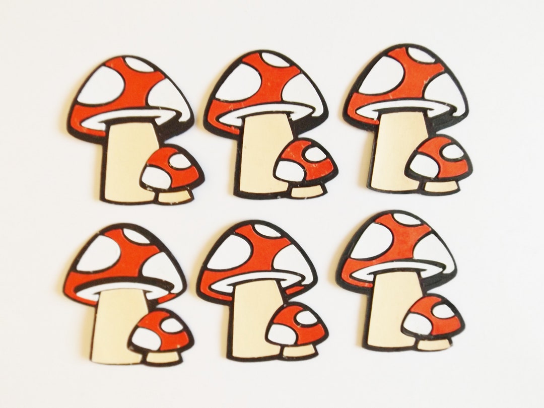 Toadstools Papercraft Embellishments Handmade Mushrooms Scrapbooking ...
