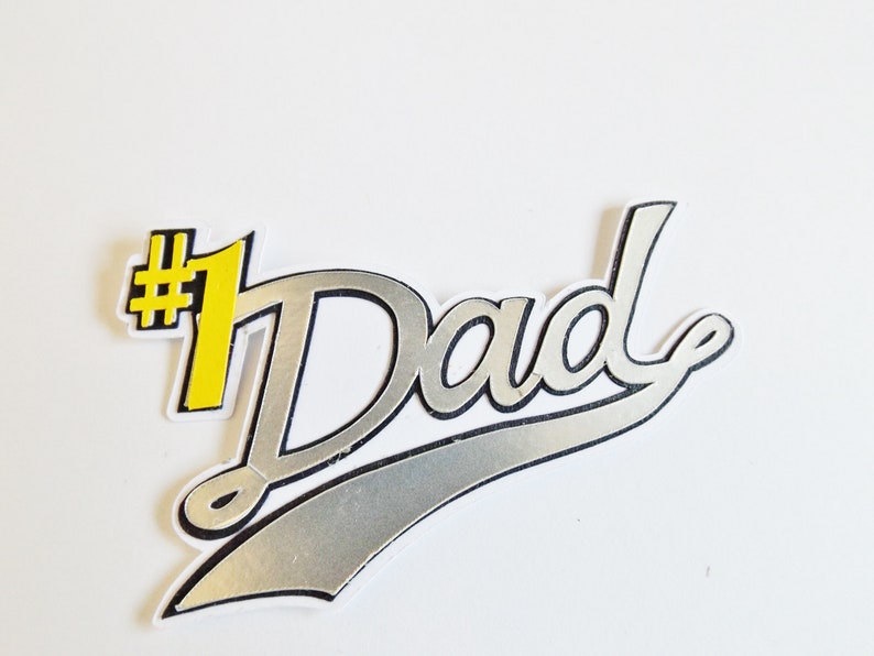 Number 1 Dad Sentiments Papercraft Embellishments Dads - Etsy UK
