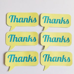 Thanks Speech Bubble Papercraft Embellishments Sentiments Scrapbooking ...