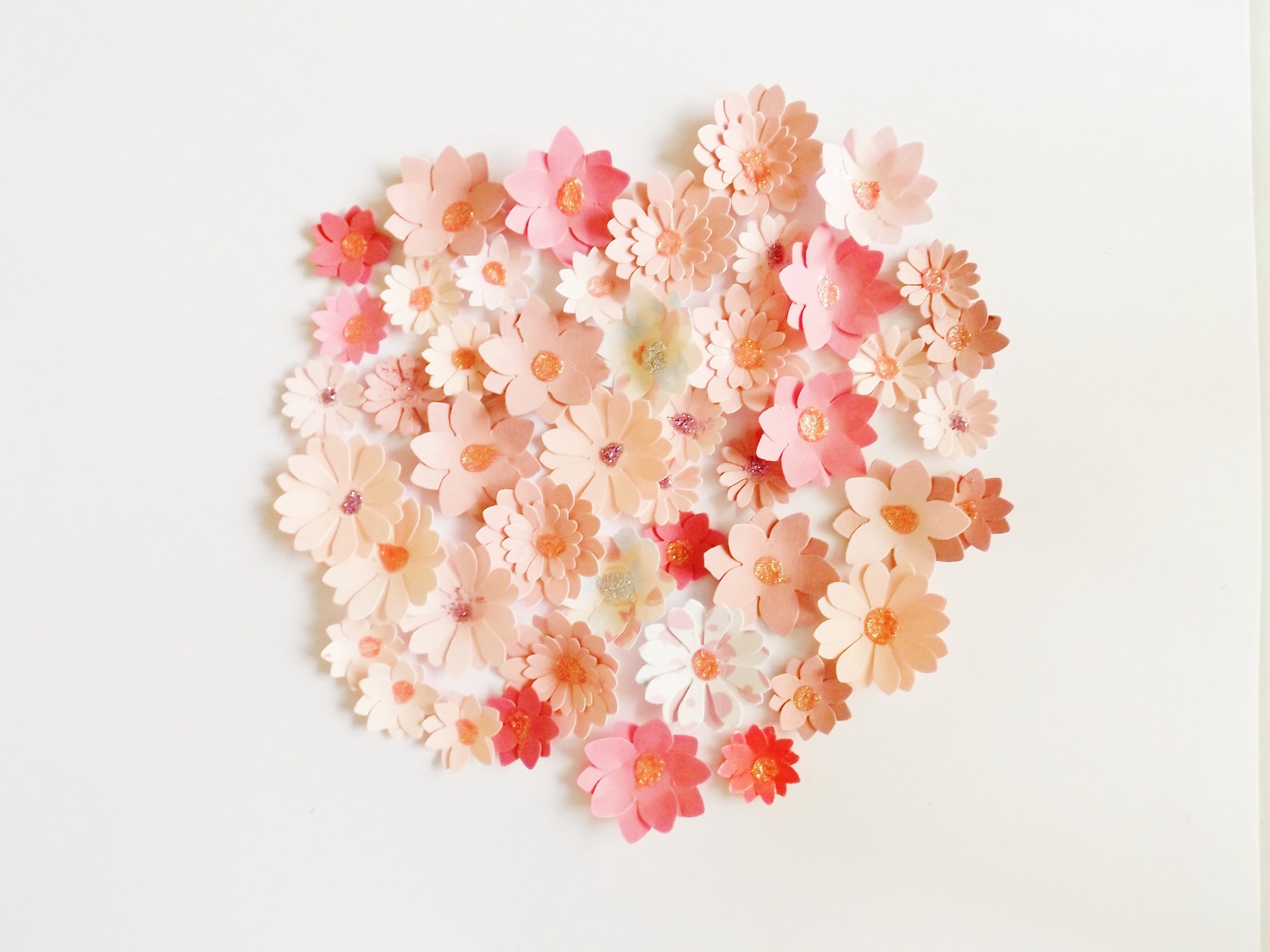 Mixed Flowers Papercraft Embellishments Scrapbooking Card - Etsy