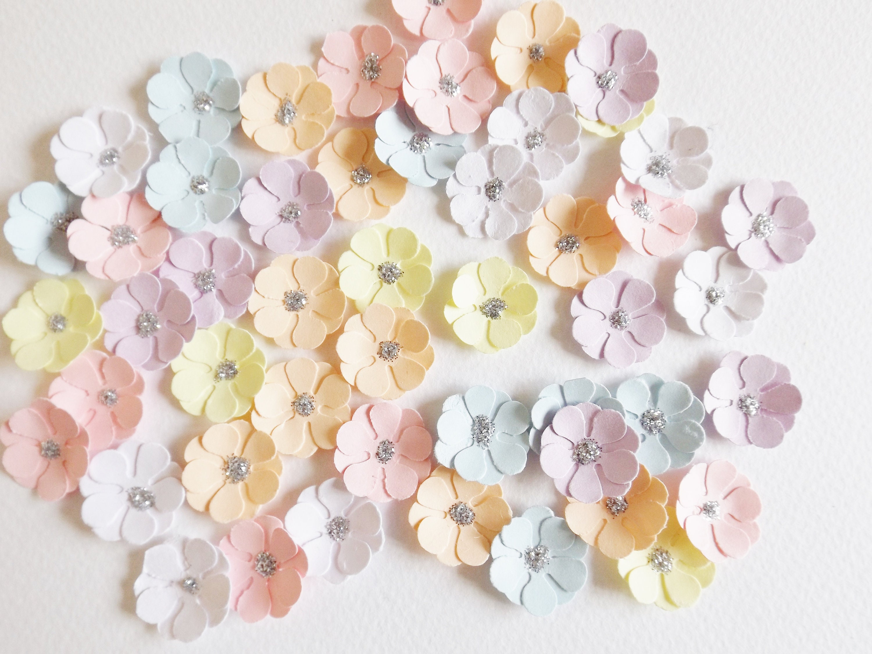 Miniature Flowers Papercraft Embellishments Scrapbook Ephemera Card ...