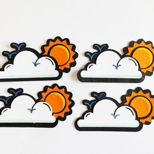 Sunshine Clouds Papercraft Embellishments Weather Scrapbooking Ephemera ...