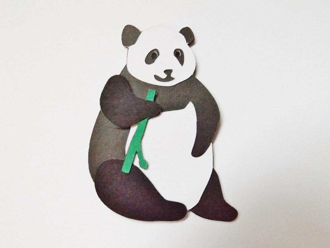 Panda Bears Wildlife Animals Papercraft Embellishments - Etsy UK