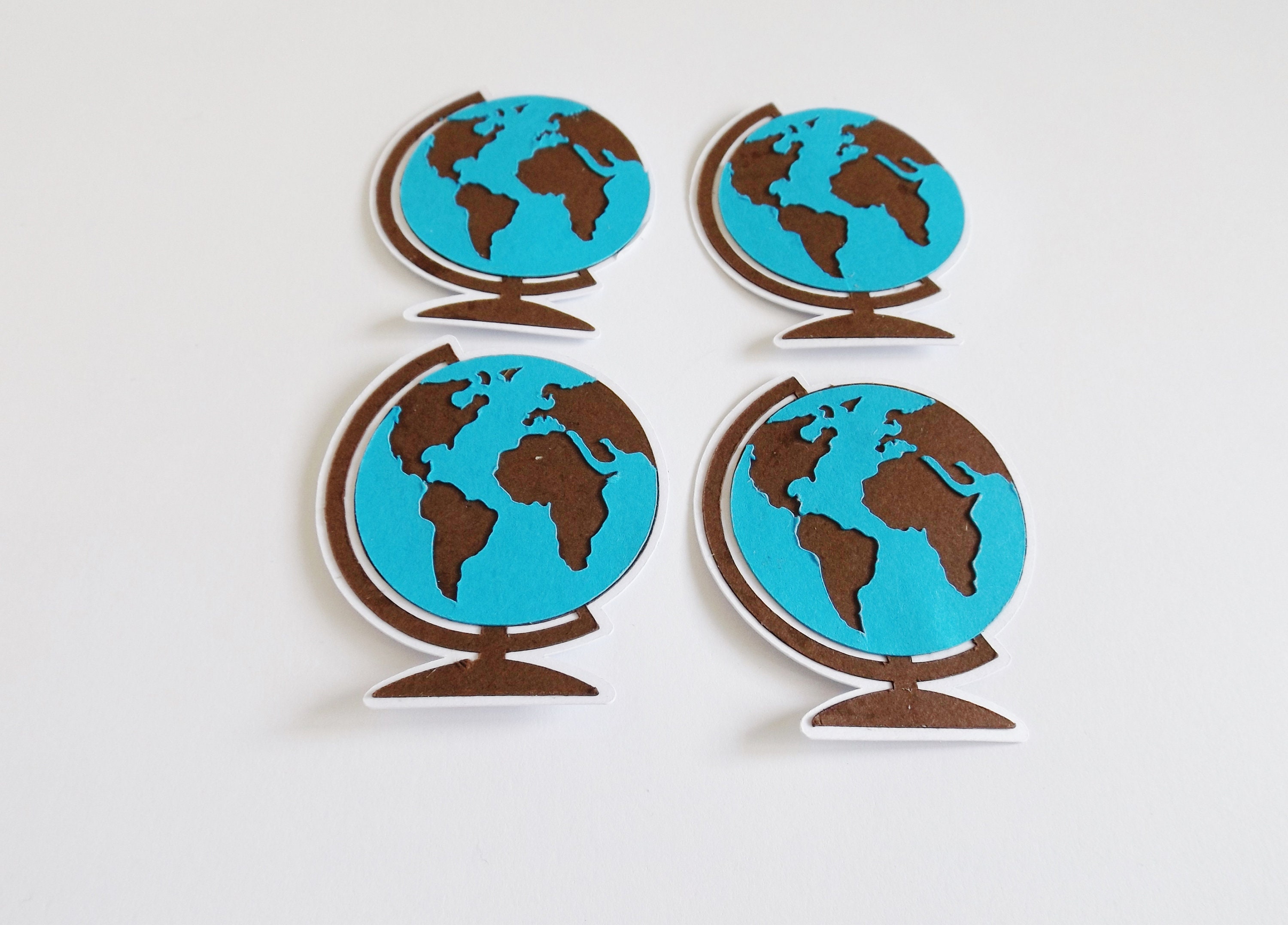 World Globes Papercraft Embellishments Travel Scrapbooking | Etsy