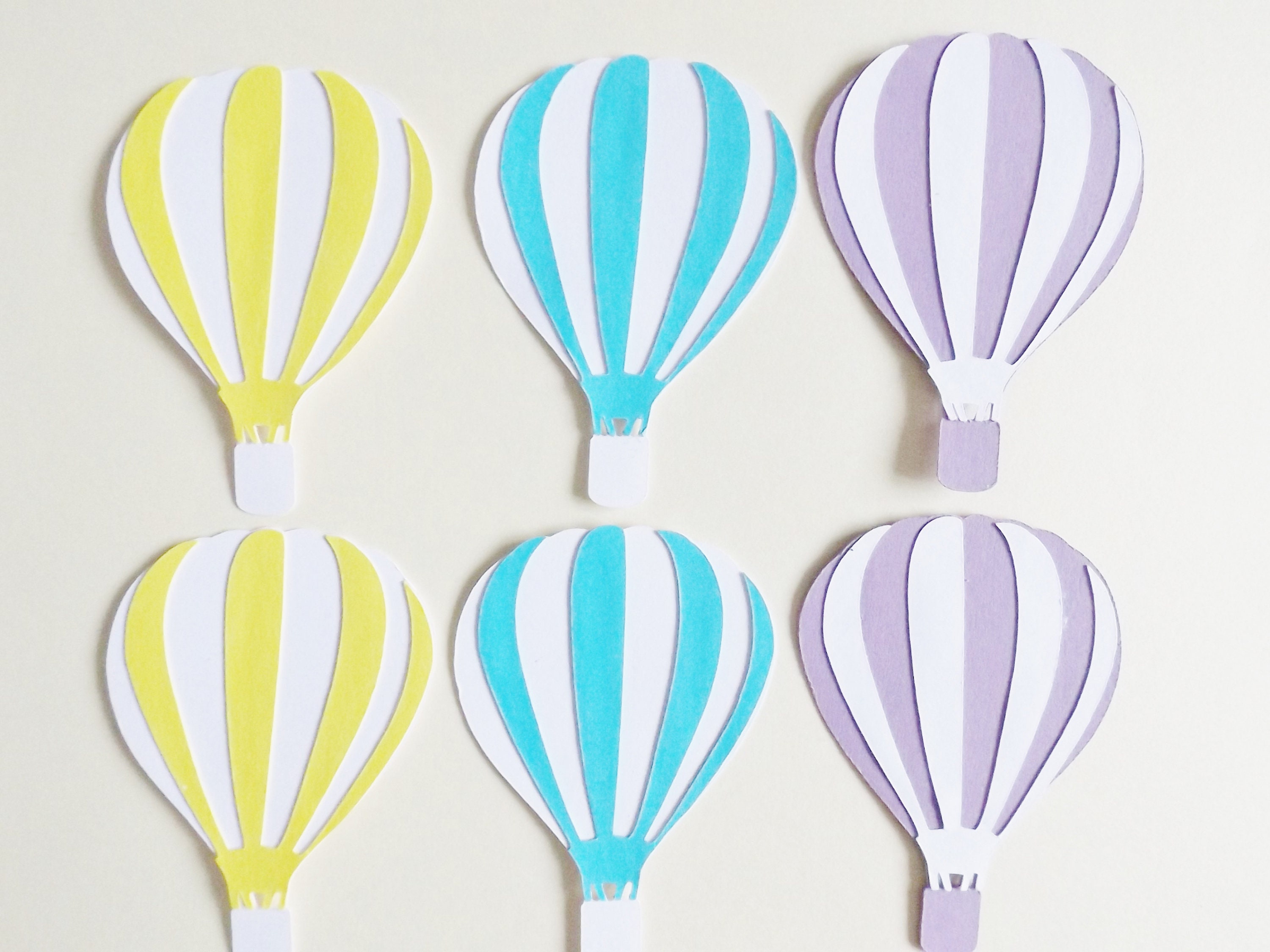 Hot Air Balloons Papercraft Embellishments Travel Scrapbooking | Etsy