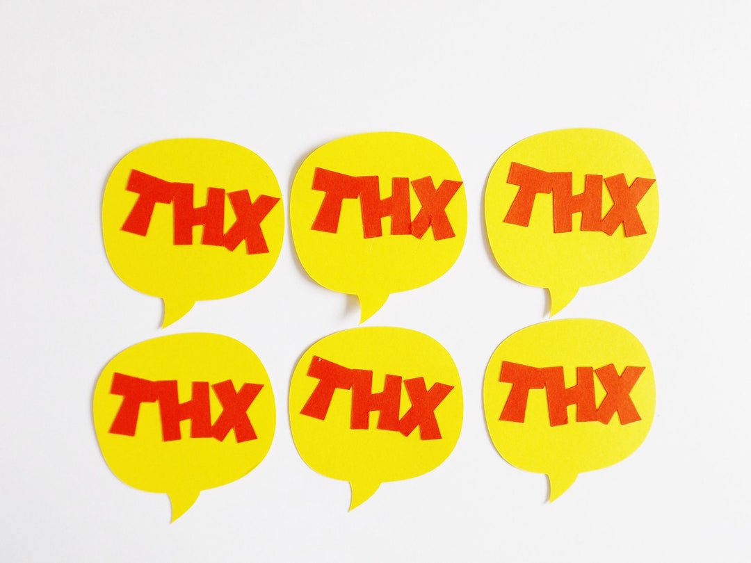 Thx Thanks Sentiments Papercraft Embellishments Speech Bubble Slang ...