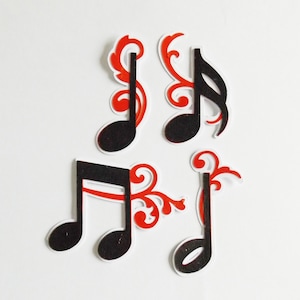 Musical Notes Papercraft Embellishments Flourish Music Scrapbook ...