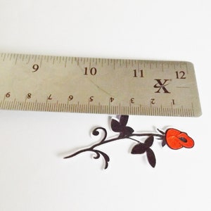 Red Roses Mini Flowers Papercraft Embellishments Floral Card Making ...