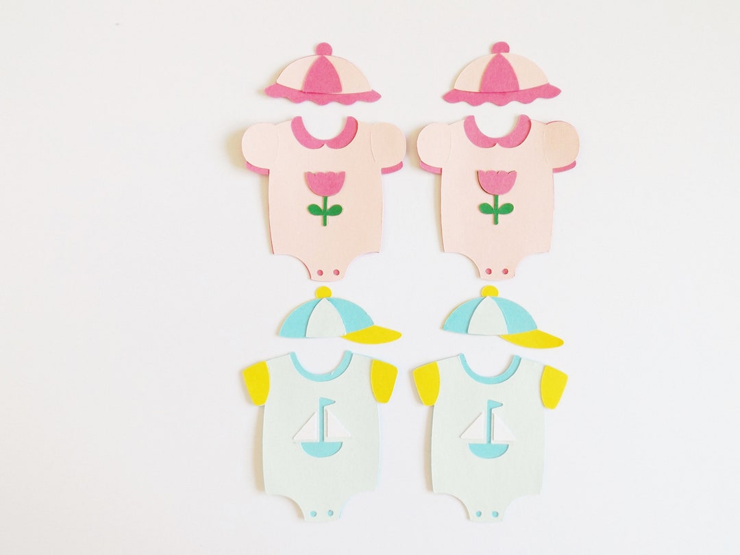 New Baby Outfits Papercraft Embellishments Boys Girls Baby's Clothes ...