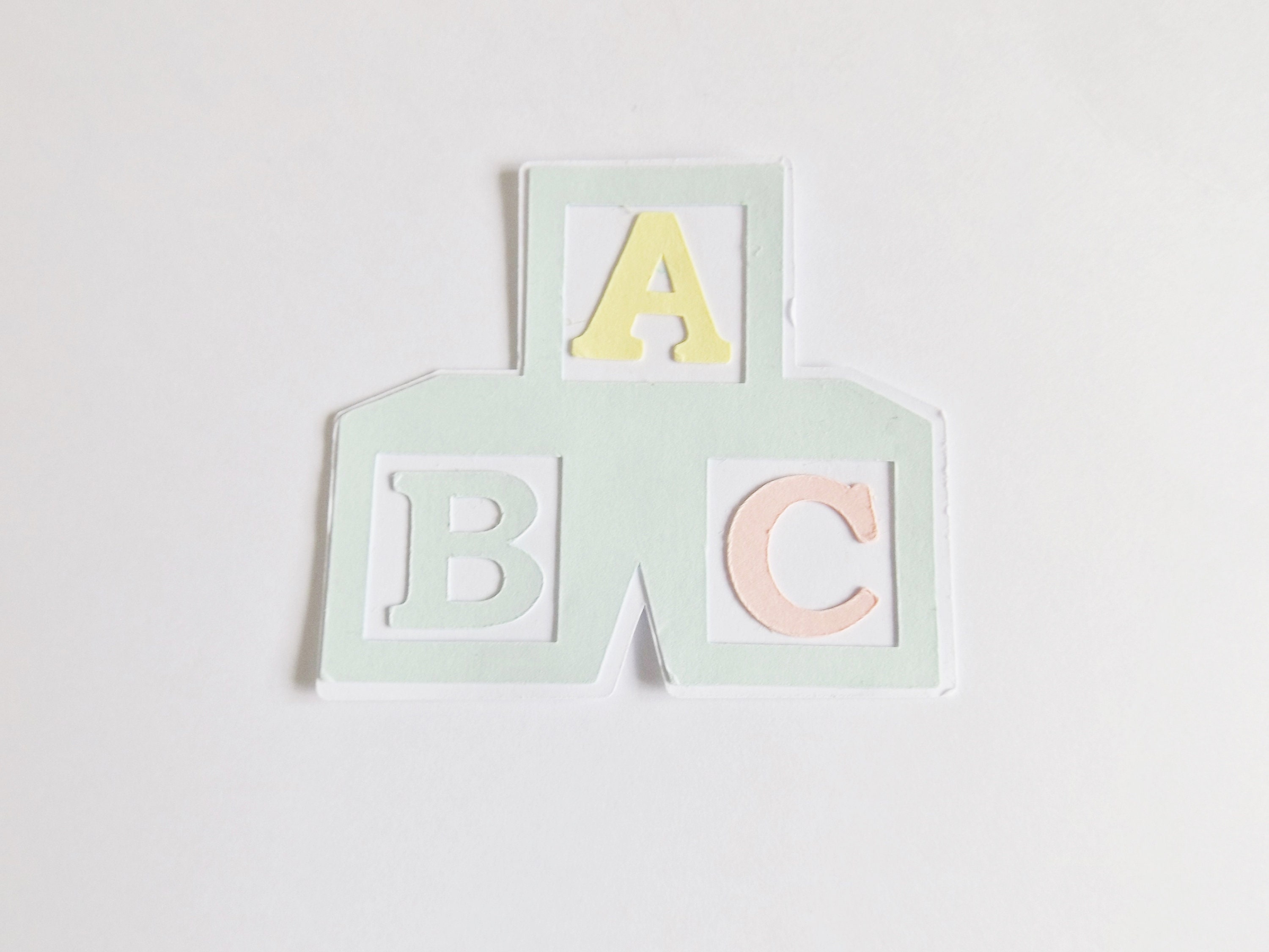 Building Blocks Papercraft Embellishments Baby Toys Scrapbooking ...