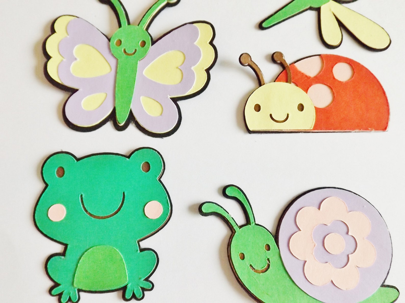 Pond Creatures Papercraft Embellishments Handmade Insects Scrapbook ...