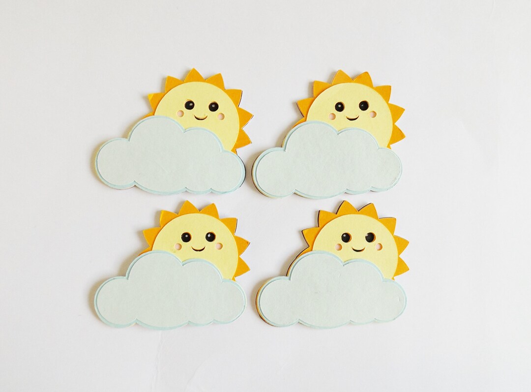 Clouds Suns Papercraft Embellishments Holiday Weather Scrapbooking ...