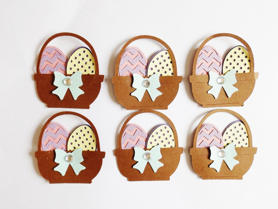 Easter Eggs Baskets Papercraft Embellishments Spring Scrapbooking ...
