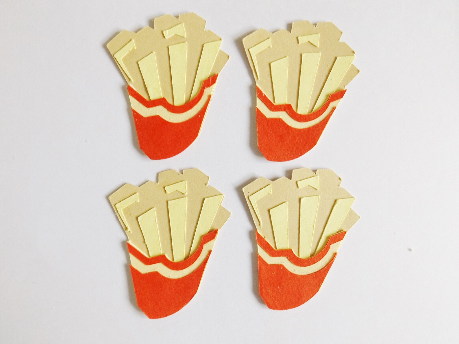 Fast Food Papercraft Embellishments Burgers Fries Drinks | Etsy
