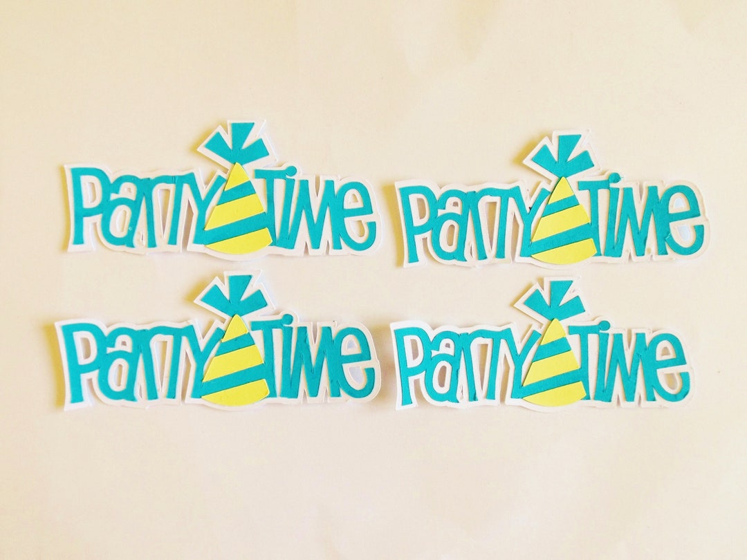 Party Time Wording Papercraft Embellishments Occassions Scrapbooking ...