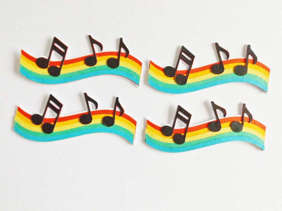 Musical Notes Rainbows Papercraft Embellishments Music Scrapbooking ...