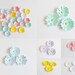 Blue Flowers Papercraft Embellishments Plants Scrapbooking Ephemera ...