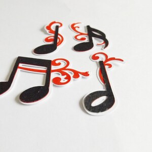 Musical Notes Papercraft Embellishments Flourish Music Scrapbooking ...