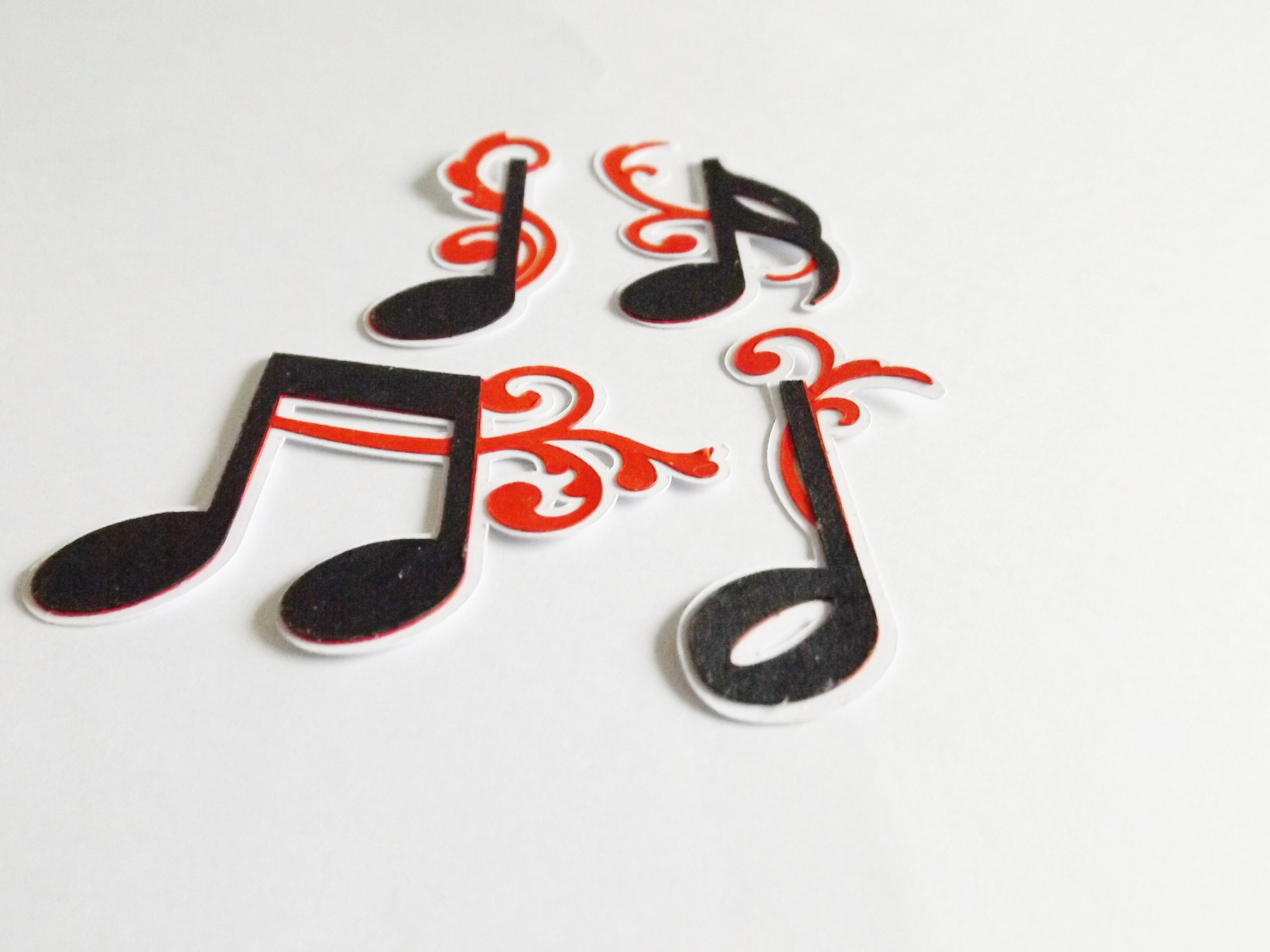 Musical Notes Papercraft Embellishments Flourish Music - Etsy UK