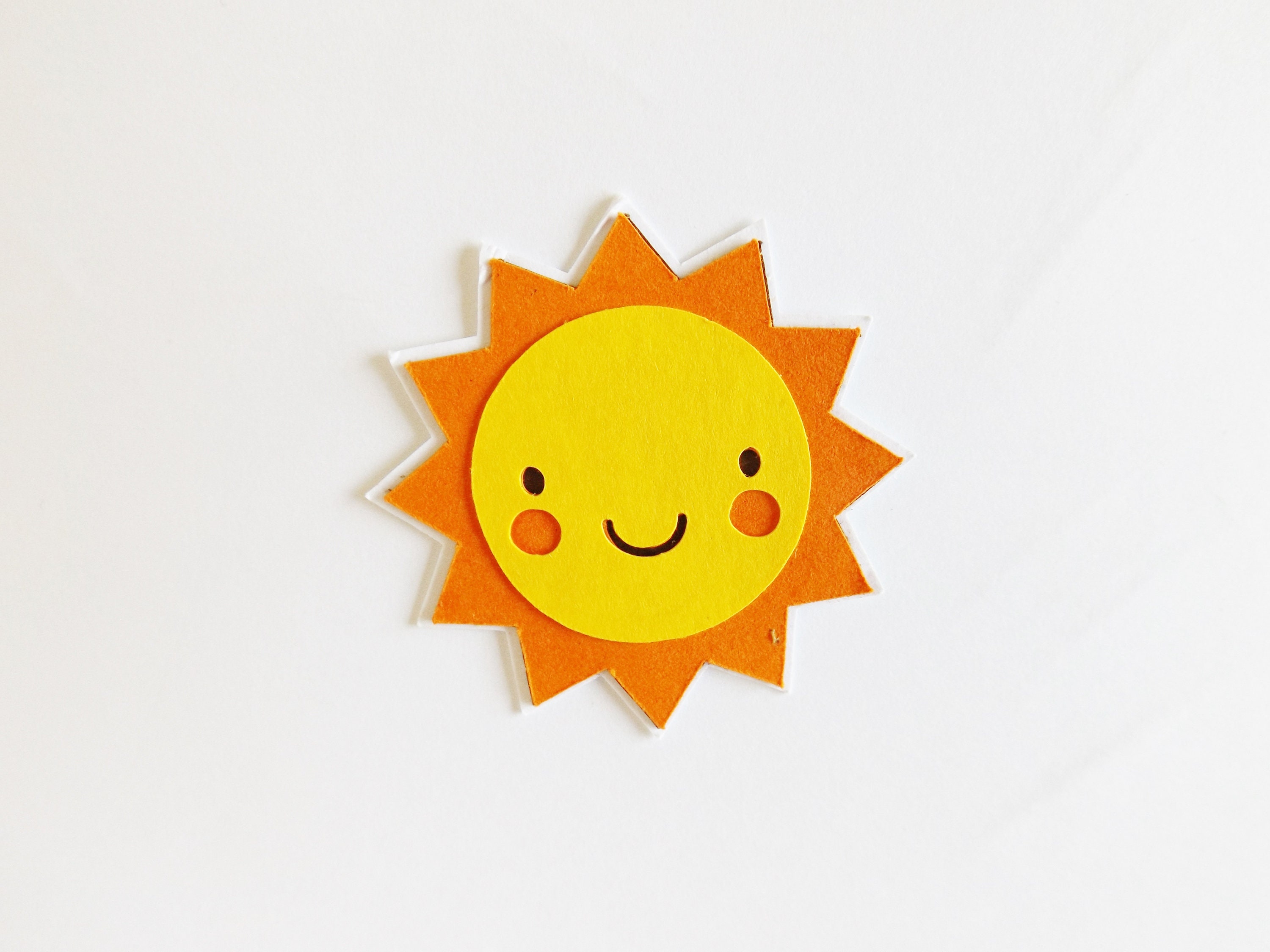 Sunshines Happy Suns Papercraft Embellishments Weather - Etsy