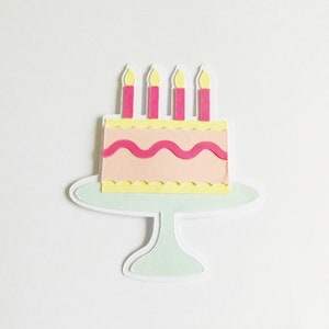 Birthday Cakes Papercraft Embellishments Celebration Party Card Making ...