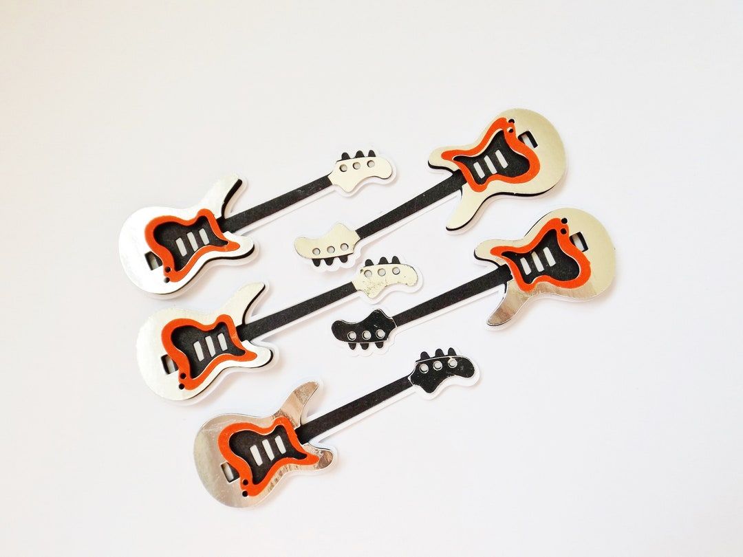 Electric Guitars Papercraft Embellishments Musical Instrument ...