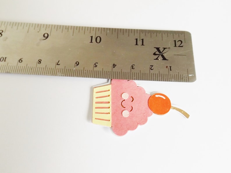Cupcakes Papercraft Embellishments Handmade Celebration Cake Card ...