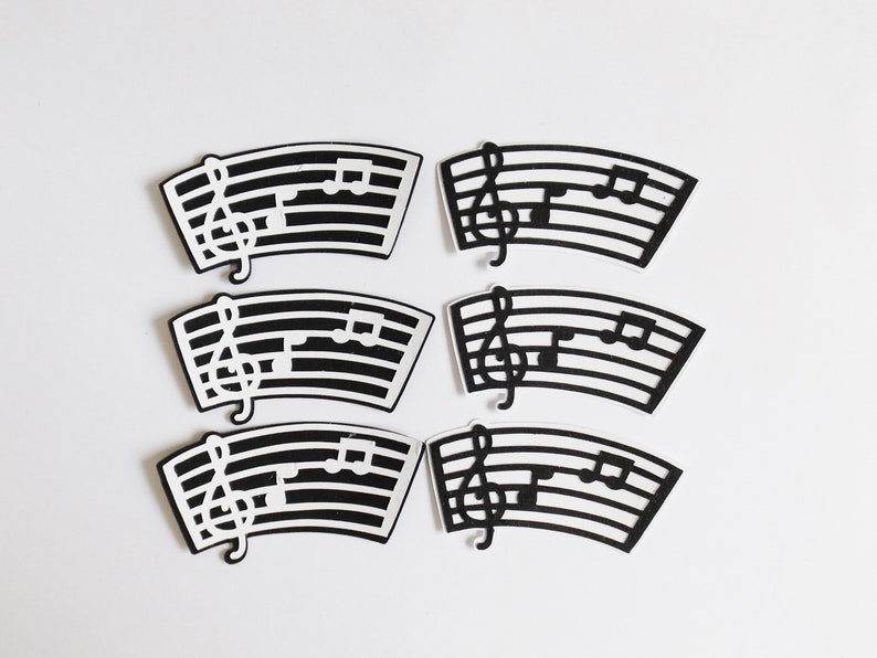 Music Sheets Notes Papercraft Embellishments Musical - Etsy