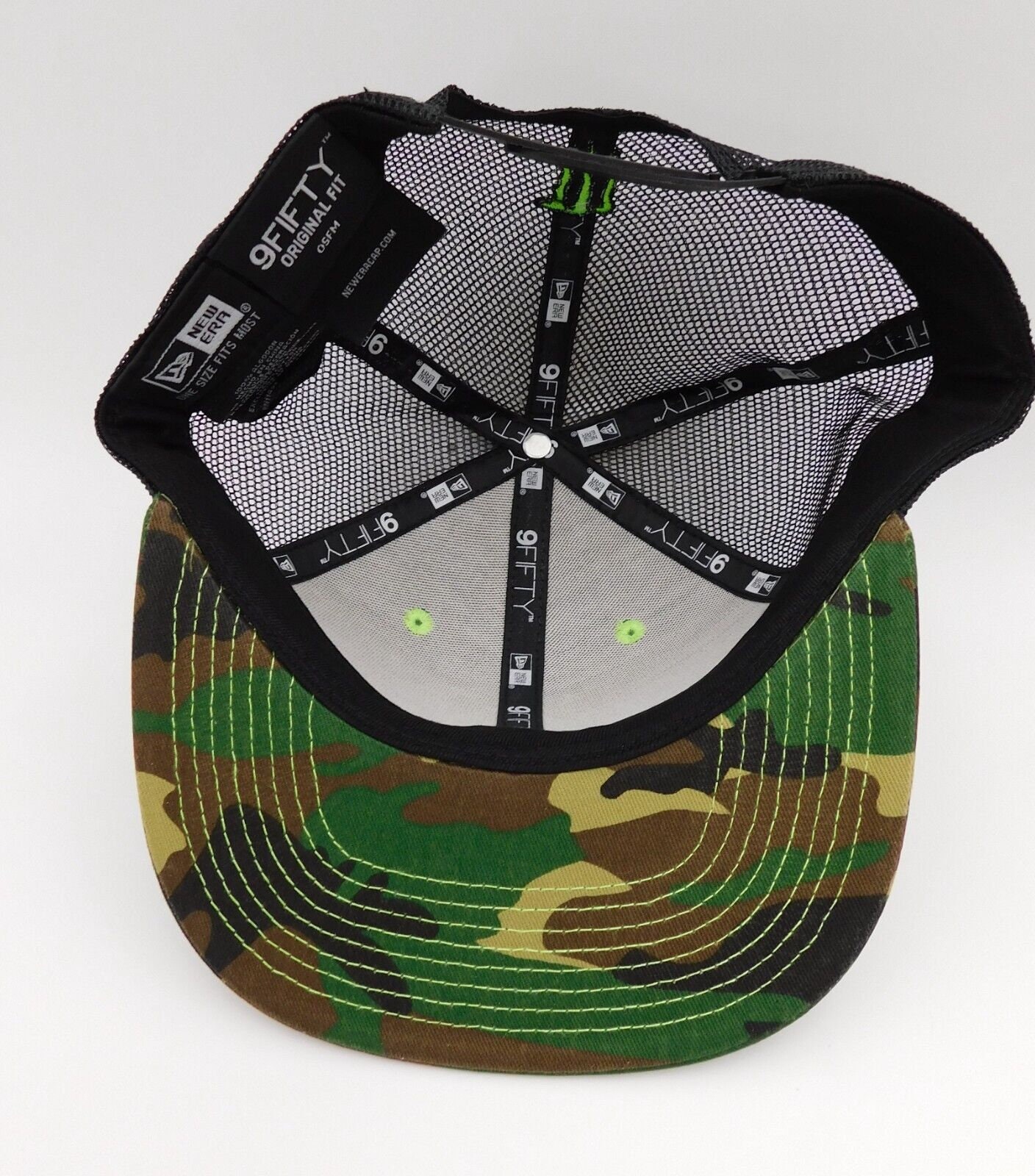 Monster Energy New Era Hat Black & Camo Skateboarder Hat - Etsy