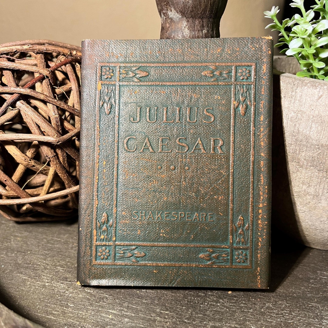 Julius Caesar Miniature 1920's Shakespeare Green Leatherette Rare Antique Little Leather Library ...